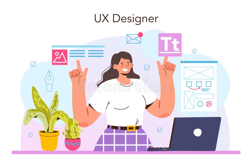 UX Designer Concept. App Interface Improvement Stock Vector ...