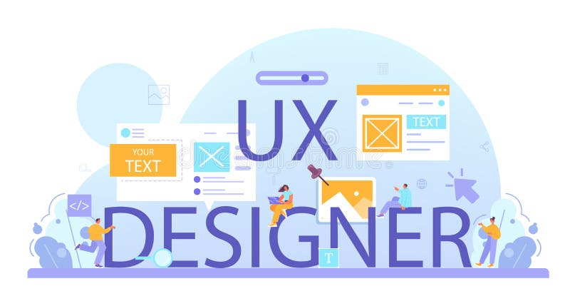 UX Designer Typographic Header. App Interface Improvement. User ...