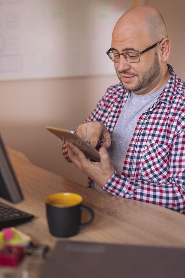 UX Designer Using Tablet Computer Stock Photo - Image of people ...