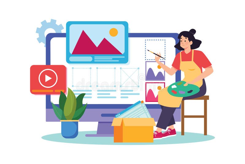 UX Graphic Designer Creative Sketch Planning Application Process Stock ...