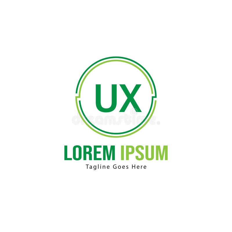 UX Letter Logo Design. Creative Modern UX Letters Icon Illustration ...