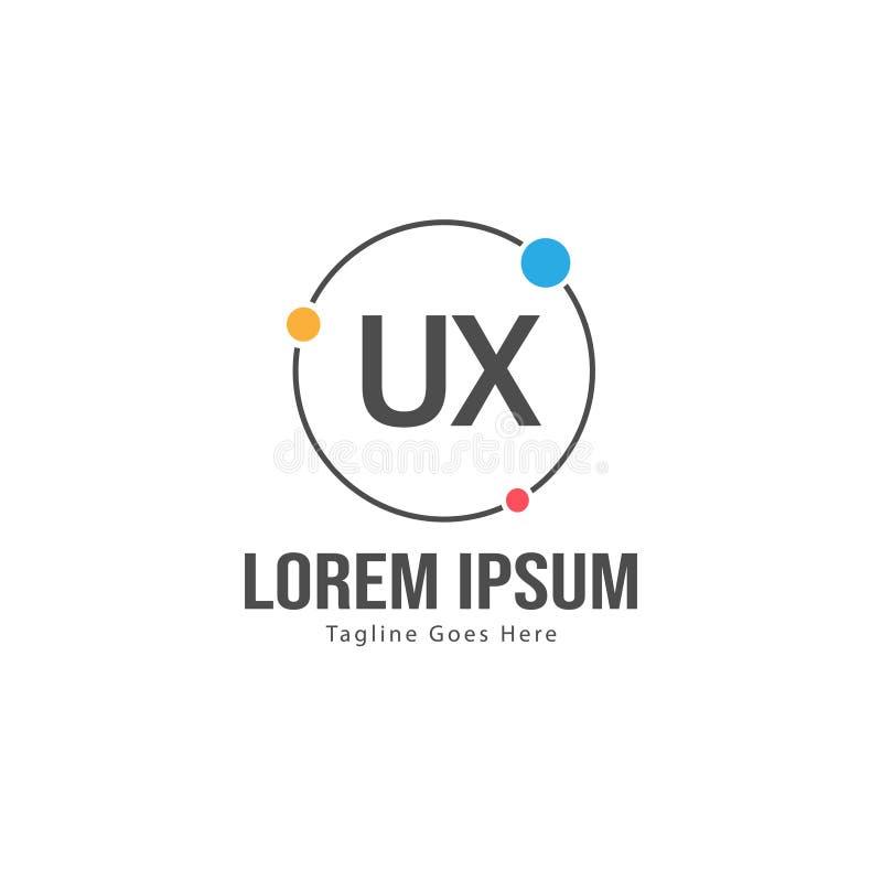 UX Letter Logo Design. Creative Modern UX Letters Icon Illustration ...
