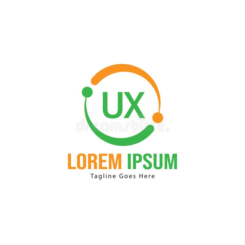 UX Letter Logo Design. Creative Modern UX Letters Icon Illustration ...