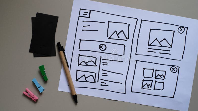 Website Design Wireframe Examples of Web and Mobile Wireframe Sketches ...