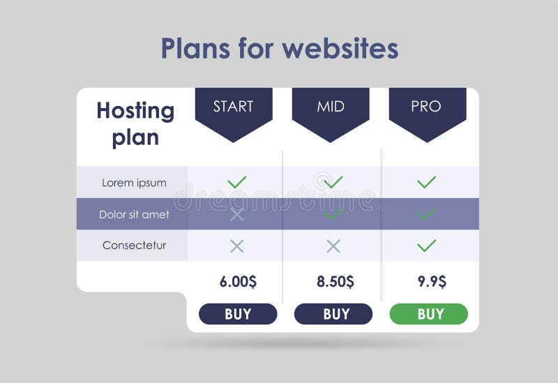 Pricing Web Banner. Vector Template Discount Business Stock Vector ...