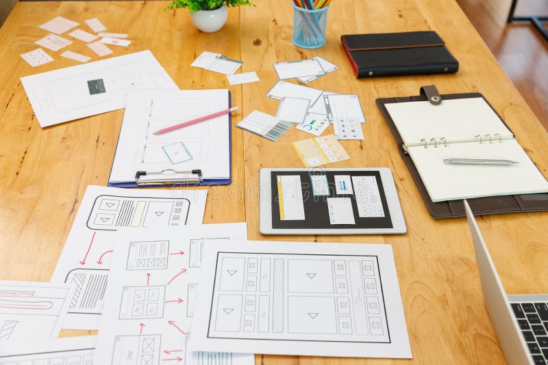 UX UI Concept, Graphic Designers Work Together with UX UI Designer ...