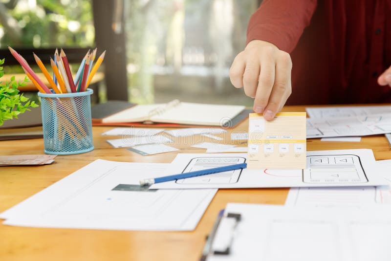 UX UI Concept, Graphic Designers Work Together with UX UI Designer ...