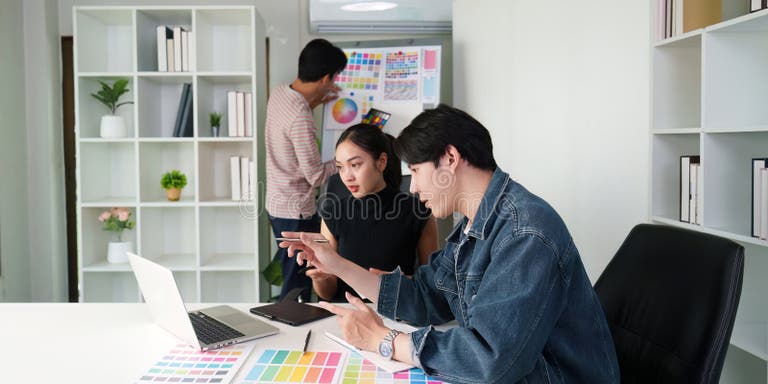 UX and UI Design Collaboration. a Team Brainstorming Ideas for User ...