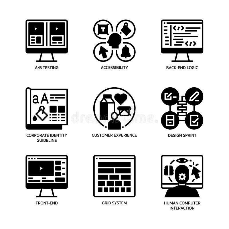 UX/UI Design icons stock vector. Illustration of website - 230642686