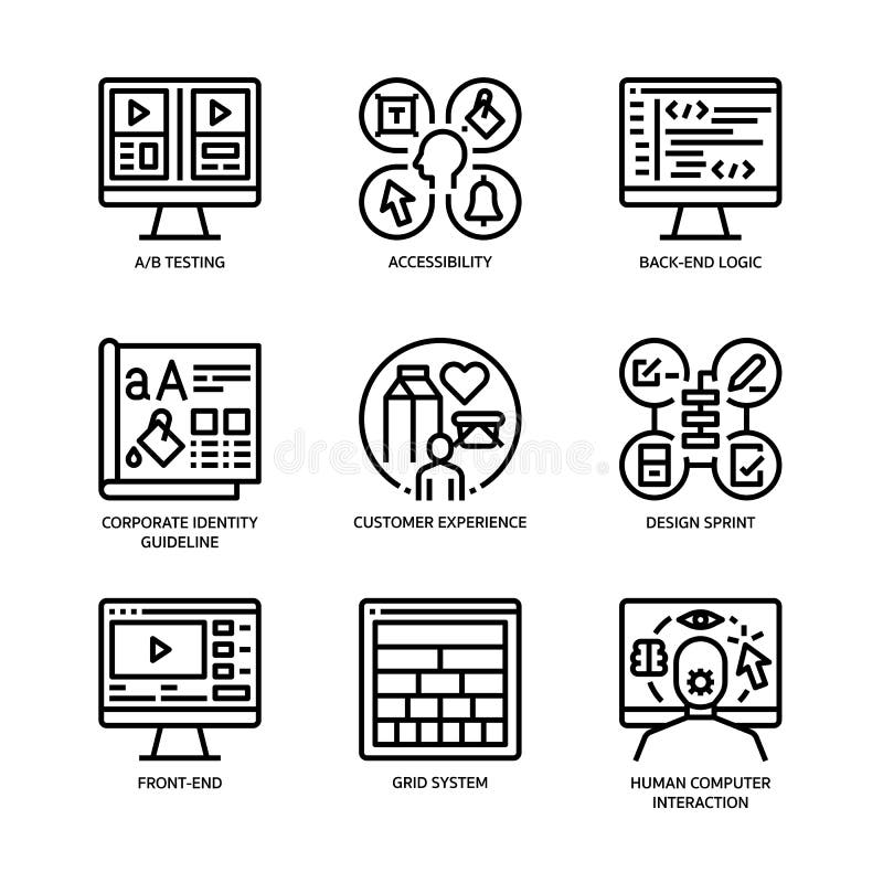 UX/UI Design icons stock vector. Illustration of website - 230642707