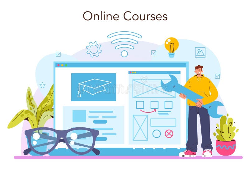 UX and UI Designer Online Service or Platform. User Interface Design ...