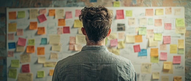 An UX/UI Designer Testing a Mobile App Interface on a Whiteboard, in a ...
