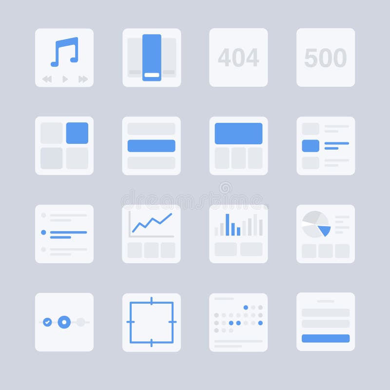 UX and UI Icons Set 1: User Interface Display and Layout Stock Vector ...