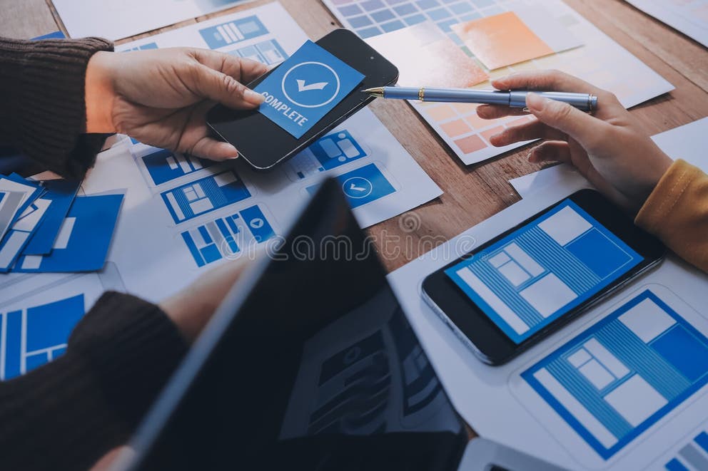 UX UI and Programming Development Technology Stock Photo - Image of ...