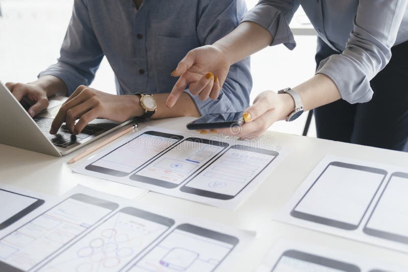 UX UI and Programming Development Technology Stock Photo - Image of ...