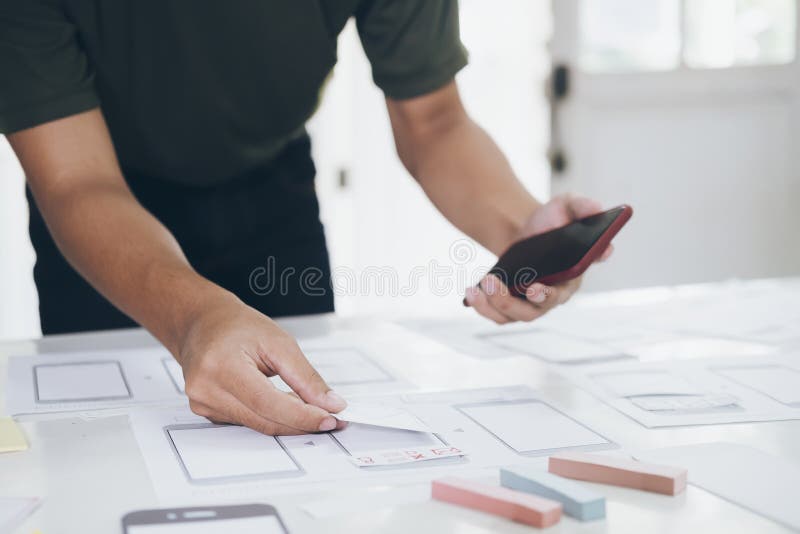 UX UI and Programming Development Technology Stock Photo - Image of ...