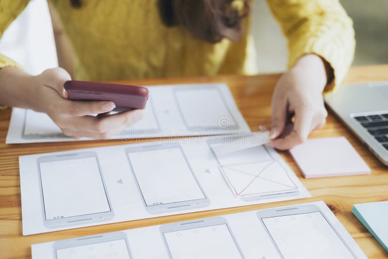 UX UI and Programming Development Technology Stock Image - Image of ...