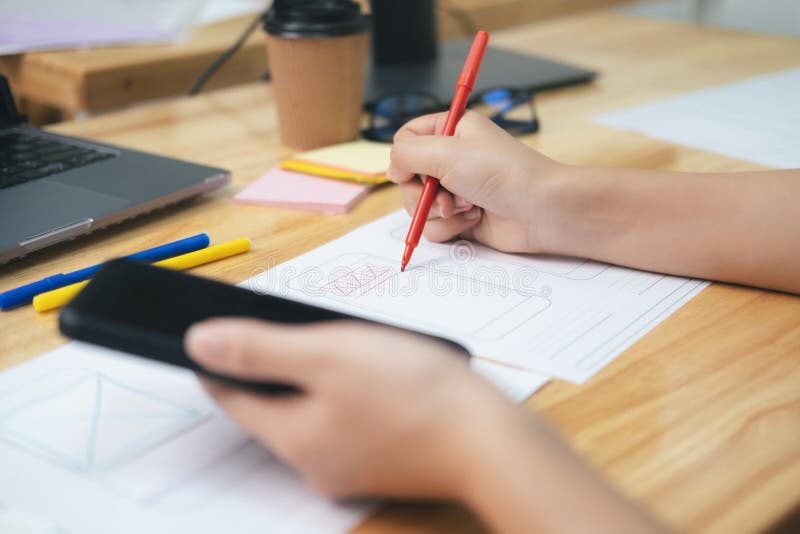 Ux Ui And Programming Development Technology Stock Image Image Of