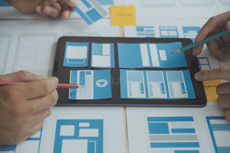 UX UI and Programming Development Technology Stock Photo - Image of ...