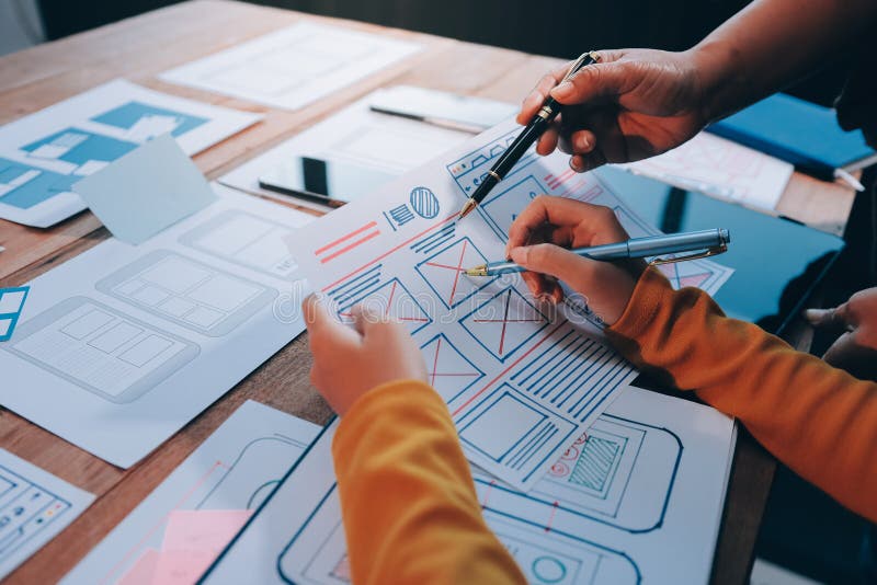 UX UI and Programming Development Technology Stock Photo - Image of monitor, binary: 353649210