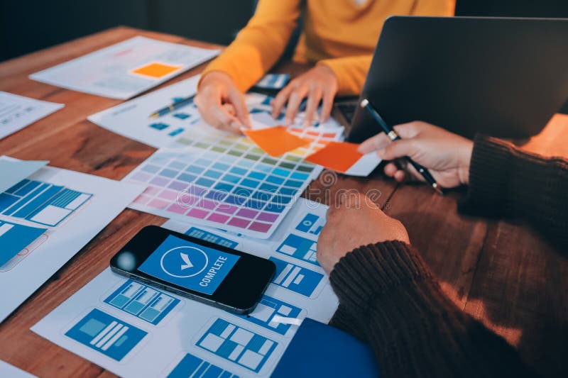 UX UI and Programming Development Technology Stock Image - Image of binary, digital: 353649365