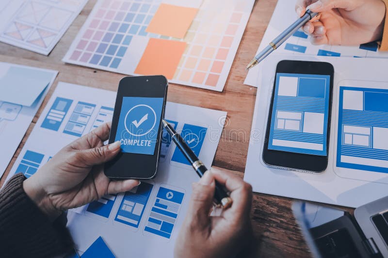 UX UI and Programming Development Technology Stock Image - Image of coder, programmer: 355013045