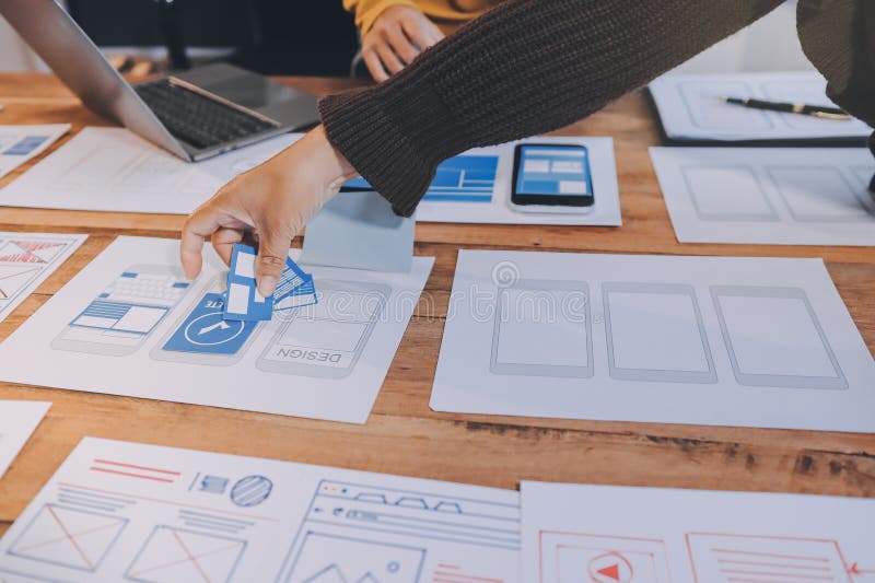 UX UI and Programming Development Technology Stock Photo - Image of language, laptop: 355340686