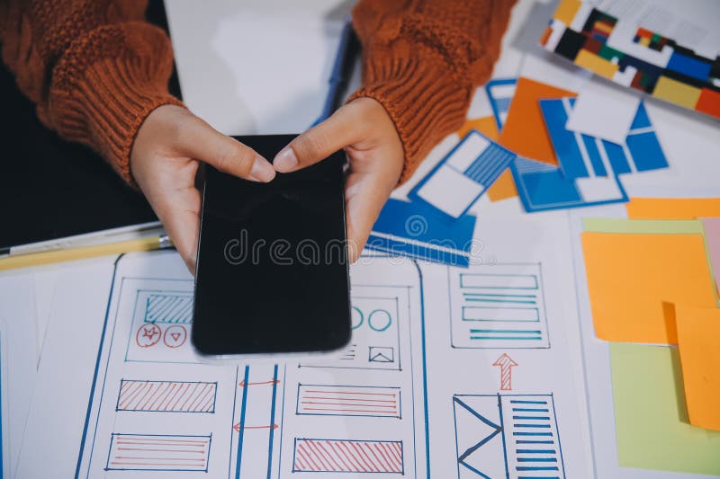 UX UI and Programming Development Technology Stock Image - Image of laptop, connection: 362846175