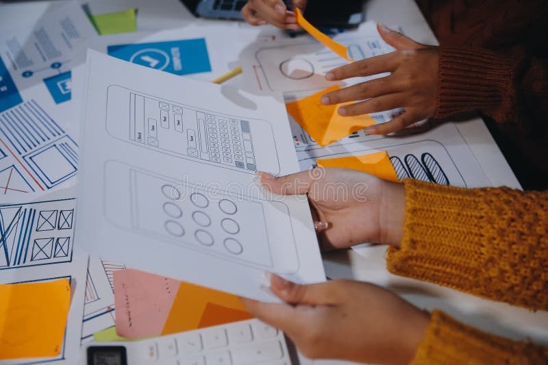 UX UI and Programming Development Technology Stock Image - Image of communication, language ...