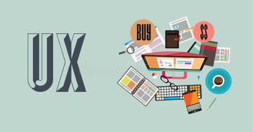 UX User Experience Background Concept with Doodle Design Style Stock ...