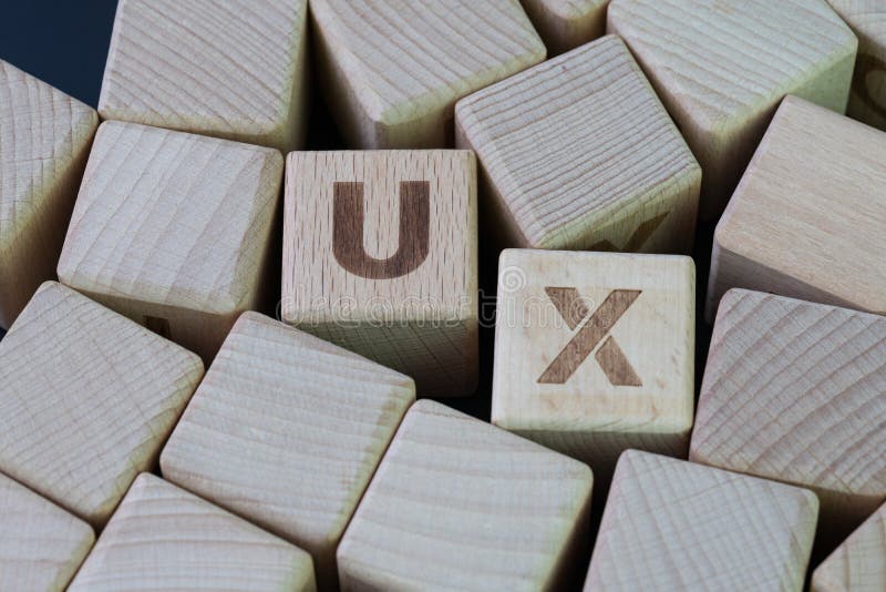 UX, User Experience Design Concept, Cube Wooden Block Combine Word UX ... UX, User Experience Design Concept, Cube Wooden Block Combine Word UX ...