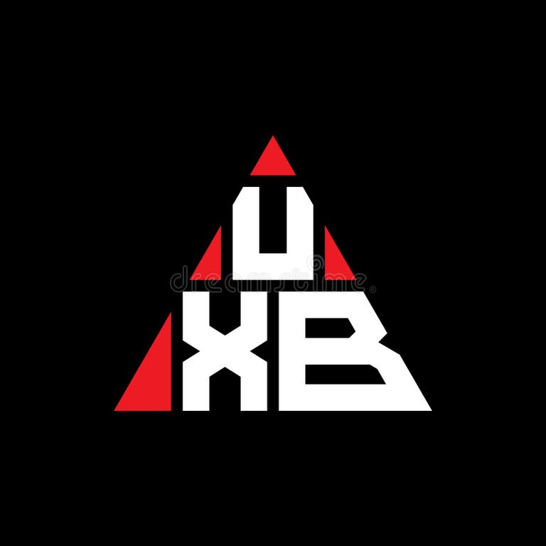 UXB Triangle Letter Logo Design with Triangle Shape. UXB Triangle Logo ...