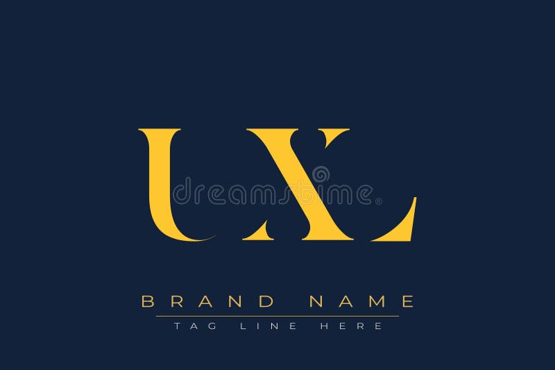 UXL Abstract Letter Logo Design Stock Vector - Illustration of design ...