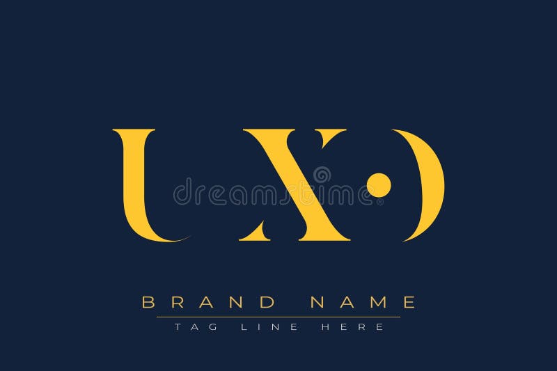 UXO Abstract Letter Logo Design Stock Vector - Illustration of business ...