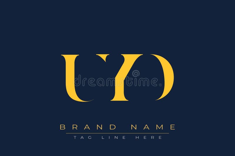 UYD Abstract Letter Logo Design Stock Vector - Illustration of line ...