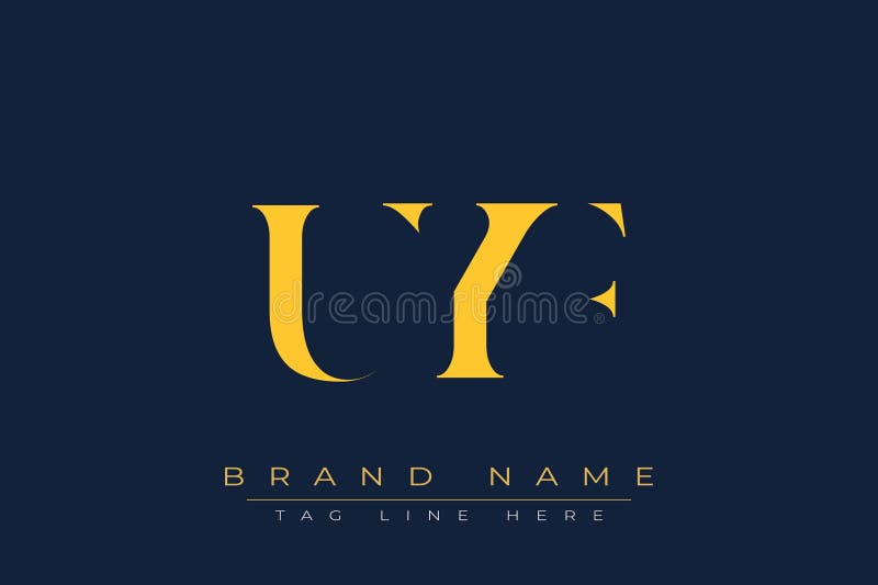UYF Abstract Letter Logo Design Stock Vector - Illustration of graphic ...