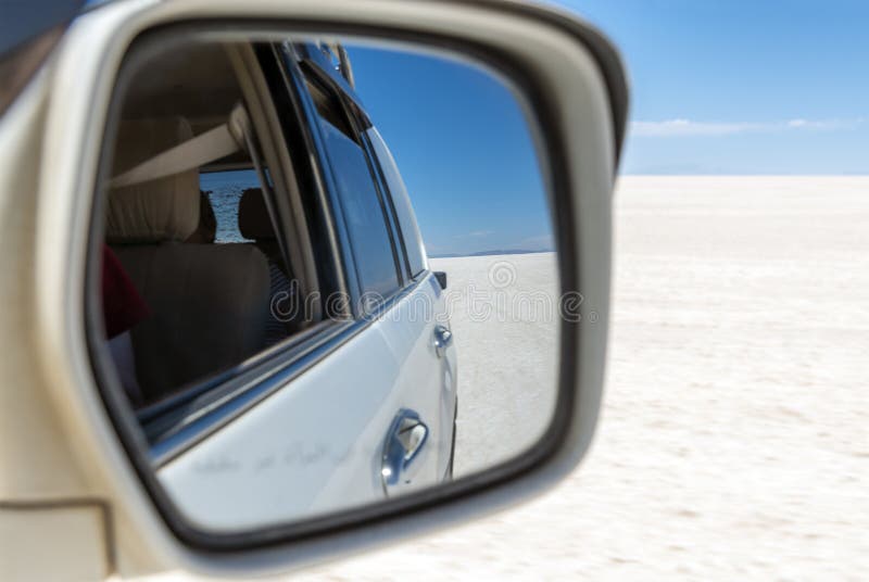 Uyuni Rear View Mirror Landscape, Bolivia Stock Photo - Image of mirror ...