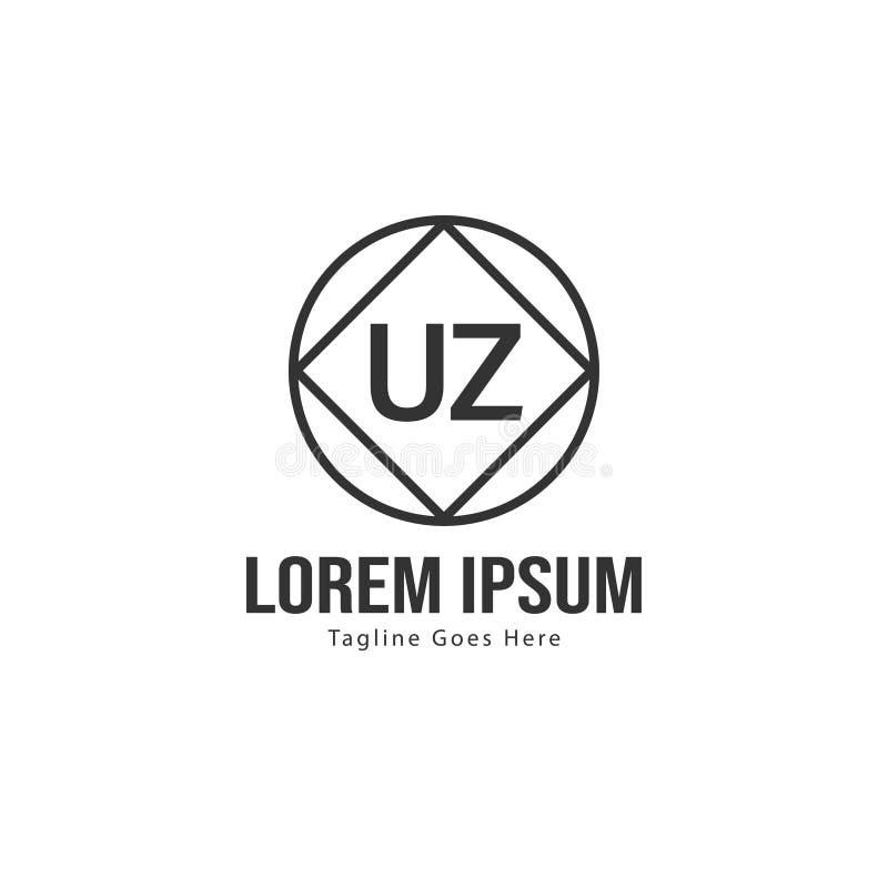 UZ Letter Logo Design. Creative Modern UZ Letters Icon Illustration ...