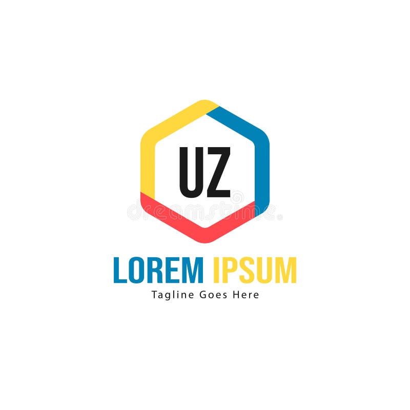 UZ Letter Logo Design. Creative Modern UZ Letters Icon Illustration ...