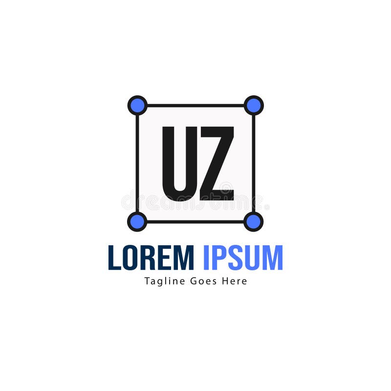UZ Letter Logo Design. Creative Modern UZ Letters Icon Illustration ...