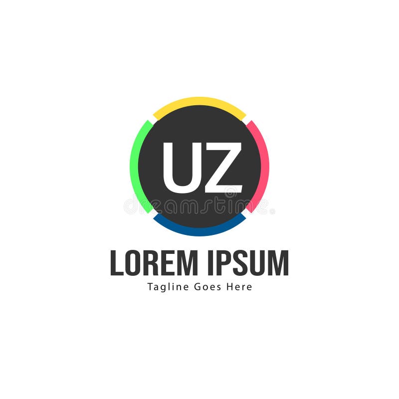 UZ Letter Logo Design. Creative Modern UZ Letters Icon Illustration ...