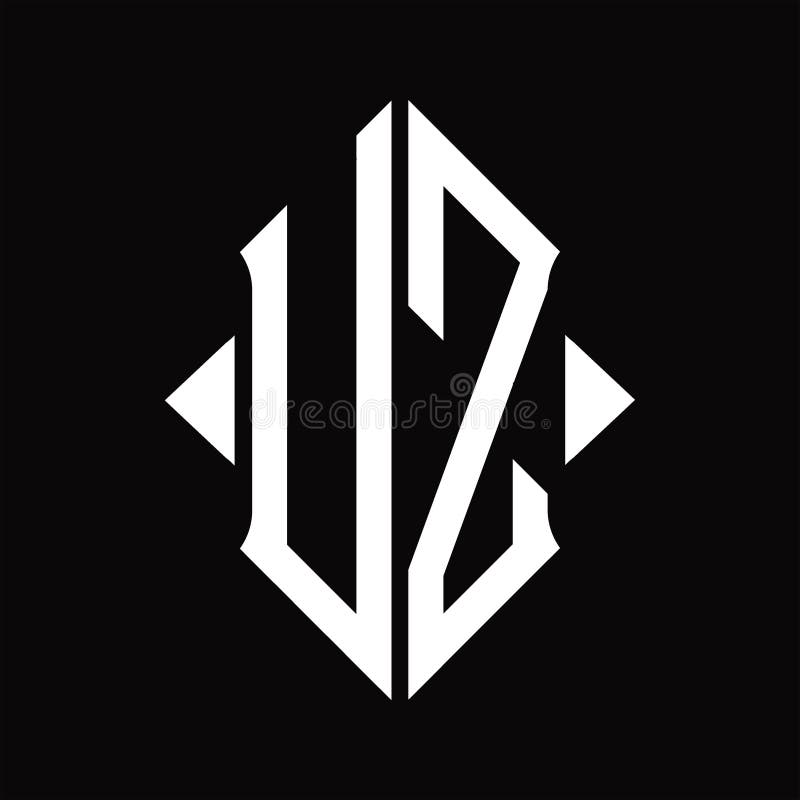 UZ Logo Monogram with Shield Shape Isolated Design Template Stock ...