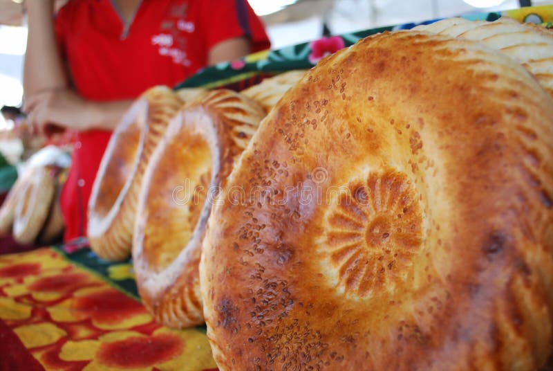 Uzbek bread stock photo. Image of ethnicity, lunch, central - 10609980