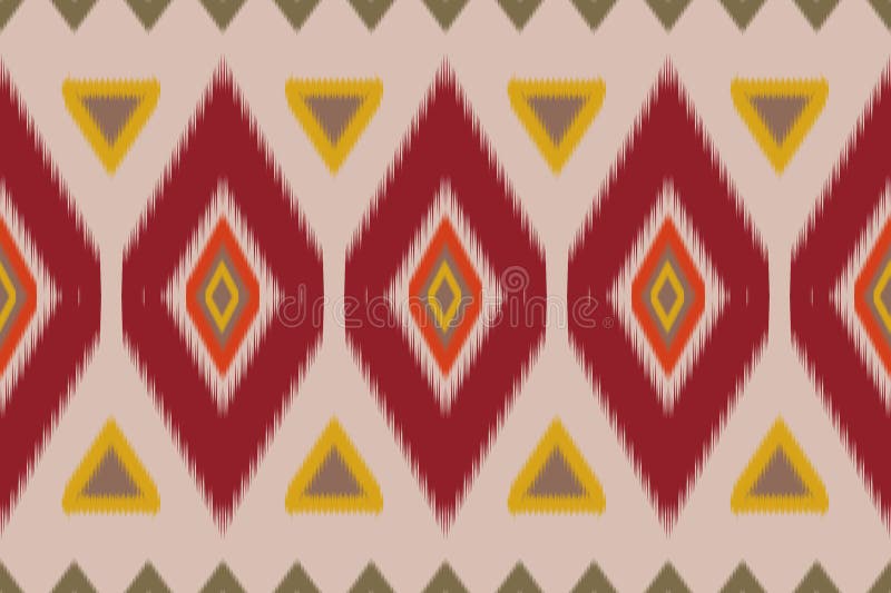 Uzbek Ikat Pattern and Fabric in Uzbekistan. Stock Illustration ...