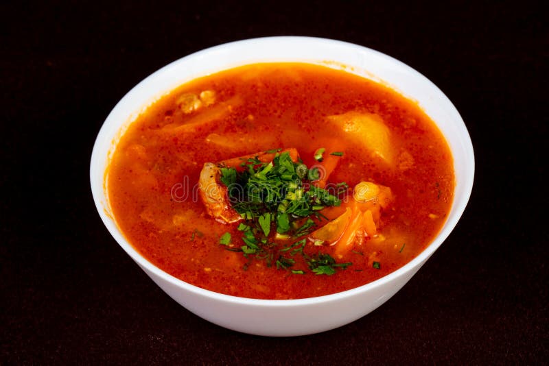 Uzbek shurpa soup stock image. Image of healthy, soup - 127927855