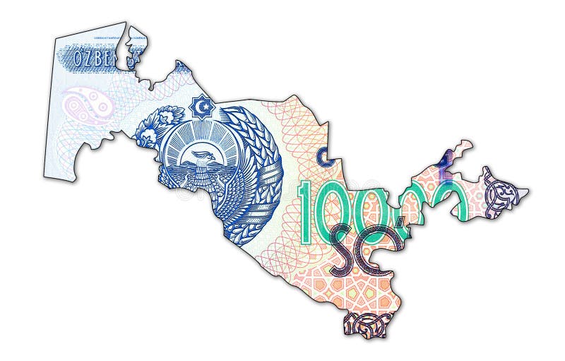 10000 Uzbek Som Banknote Obverse Specimen Stock Image - Image of market ...