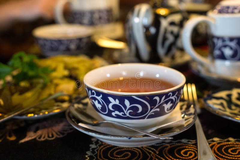 Uzbek Tea in the Traditional Restaurant. Stock Photo - Image of ...