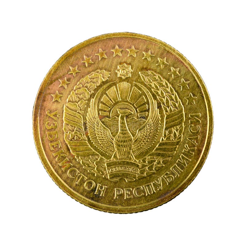 50 Uzbek Som Coin Against 50000 Uzbek Som Banknote Stock Image - Image ...