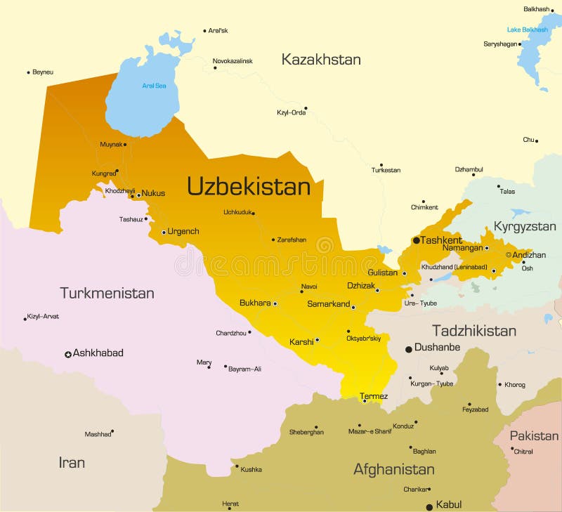 Uzbekistan Map Ilustrações, Vetores E Clipart De Stock – (6,020 Stock ...