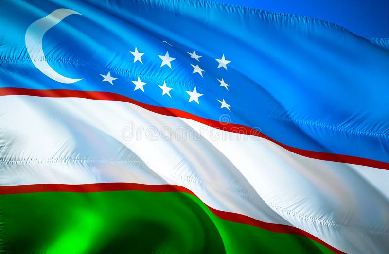 Uzbekistan Flag. 3D Waving Flag Design. the National Symbol of ... Uzbekistan Flag. 3D Waving Flag Design. the National Symbol of ...